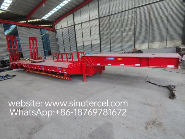 Quality Heavy-Duty Low Bed Semi Trailer 60-100t Capacity Customizable for sale