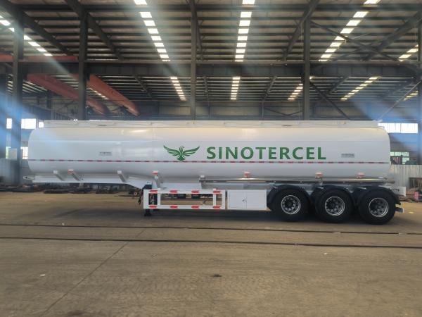 Quality 40-60m3 Fuel Tank Semi Trailer with 3 Axles and 12 Tires for sale