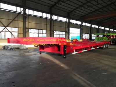 China High-Efficiency 3-Axle Lowboy: 11.5m Length, 80T Capacity for Construction Machinery for sale