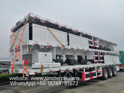 China SINOTERCEL 3 Axles Sidewall Semi Trailer Cargo Container Trailer with Carbon Steel or Mn Steel Construction for sale