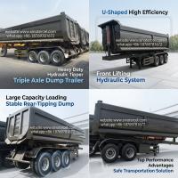 China 3 Axle U-Shaped High Efficiency Heavy Duty Dump Semi Trailer for sale