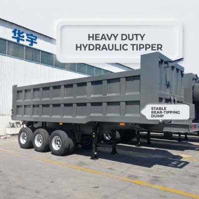 China Black Triple-Axle Semi-Dump Trucks: Highlighting Their Top Performance Advantages for sale