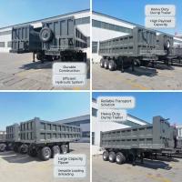 Quality 3 Axle Hydraulic Dump Tipper Semi Trailer Rectangle Container Load 30-40 Tons for sale
