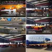 Quality Customized 3 Axle Flatbed Semi Trailer 6880mm 1310mm Wheel Base for sale