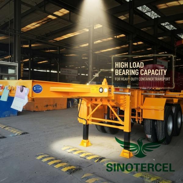 Quality Skeletal Type Container Semi Trailer 60T 40 Ft Flatbed Semi Trailer for sale