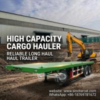 China 3 Axle 40 Foot Flatbed Semi Trailer With Strong Loading Capacity for sale