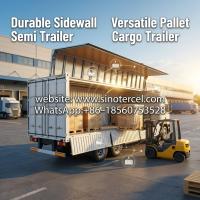 Quality Pallet Transport Sidewall Semi Trailer 20000kg-70000kg Cargo Container Trailer for sale