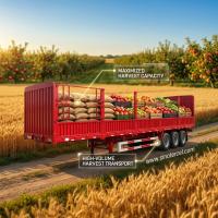 Quality Suspension Mechanical Fence Semi Trailer 53 Feet Bulk Cargo Semi Trailer for sale