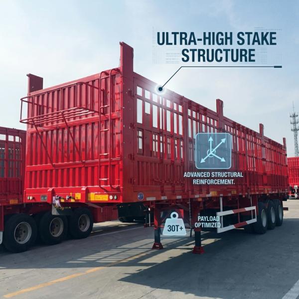 Quality 60t Fence Cargo Trailer LML9400TPB Semi Cargo Trailer For Animal Transport for sale