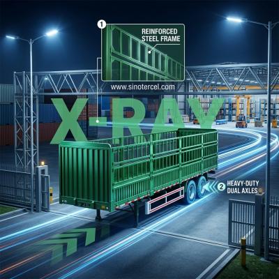 China 2 Axle Fence Semi Trailer 30 Tons Semi Container Trailer for sale