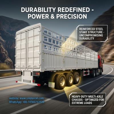 China 3 Axles Bulk Cargo Fence Semi Trailer Detachable plate Transport bulk cargo for sale