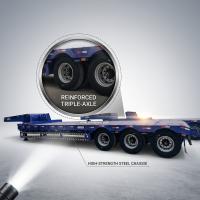China 3 Axles Low Bed Semi Trailer Hydraulic Type Ladder for sale