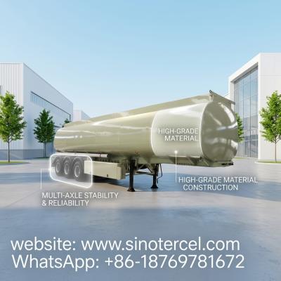China SINOTERCEL Three-axle  40 CBM fuel tank semi-trailer for sale