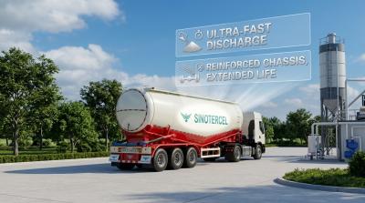 China 55000L Bulk Cement Semi Trailer Weichai Engine Cement Tanker Trailer for sale