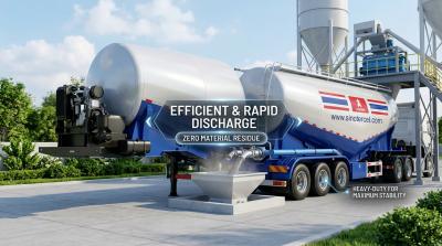 China 35CBM-60CBM Bulk Cement Semi Trailer 45T Bulk Cement Tanker Trailer for sale