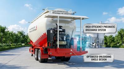 China Cement Delivery with Performance Mechanical Suspension Cement Bulk Trailer and 12R22.5 Tires for sale