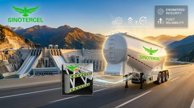 China Carbon Steel Bulk Cement Semi Trailer For Powder Material Transporting for sale