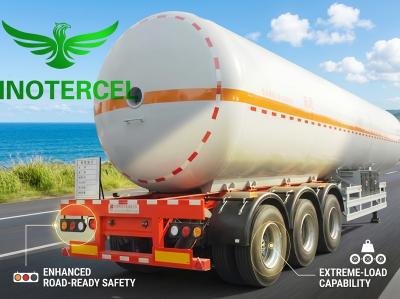 China 55000Ltr Gas Tank Semi Trailer Three Axles Lng Semi Trailer for sale