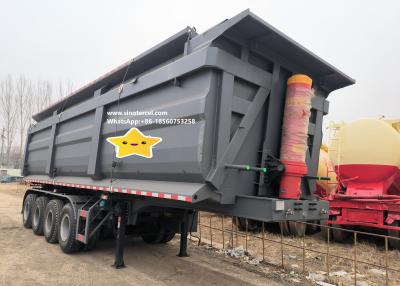 China 4 Axles tipper semi trailer featuring Fuwa Or Equivalent axlebrand perfect solution for construction site material delivery for sale