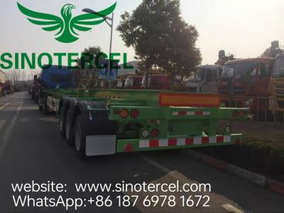 China High-Strength Steel Frame Skeletal Container Semi Trailer with Triple Axle Configuration and ABS Braking System for sale
