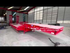 Semi Lowbed Trailer Strong Stability Support For Personalized Customization 60 Tons