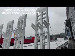 3 Axles Flat Bed Semi Trailer With Anti Rust Chassis Surface White