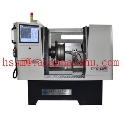 China automatic cnc probe laser lathe CK6160W CNC rim diamond cut lathe with laser probe and touch screen for sale