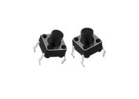 China Vertical Four-Legged Micro Button Switch. High Temp Resistant. Touch Plug-In Design. Ideal For Electronics. for sale