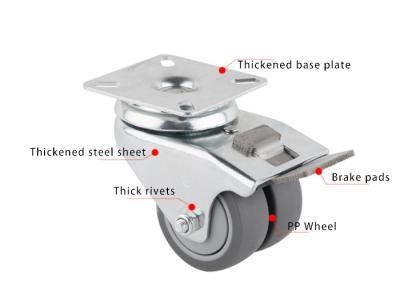 China Universal Caster Quiet Versatile TPR Swivel Casters for Light Industry Furniture for sale