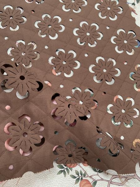 Quality 3D Pattern Burnt Flowers Contemporary Textile Art 100 Polyester Fiberfill Art for sale