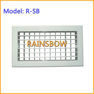 China Double deflection supply  return aluminium air grille air register air vent grille air diffuser for sale