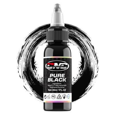 China Black Waterproof Permanent Makeup Tattoo Ink For Skin 30ML for sale