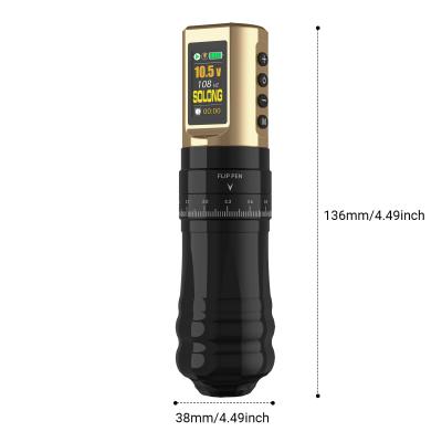 China CNC Single Charge Duurzaam Model Stroke Verstelbare Tattoo Machine Pen Met 1800 MAh Voor Kunstenaar Gebruik Body Art for sale