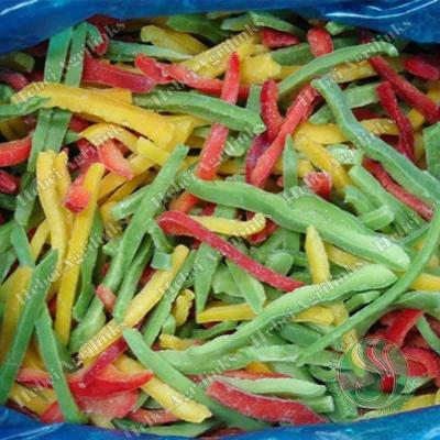 China Frozen 3-mix bell pepper strips for sale