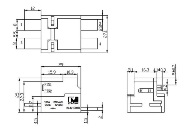 Schützende Staffel der Klinken-12VDC Miniatur-80A für Meter-Instrument 0