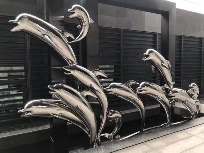 Custom Large Metal Crafts Creative Landmark Landscape Sculpture Custom Landscape Design Stainless Steel Sculpture