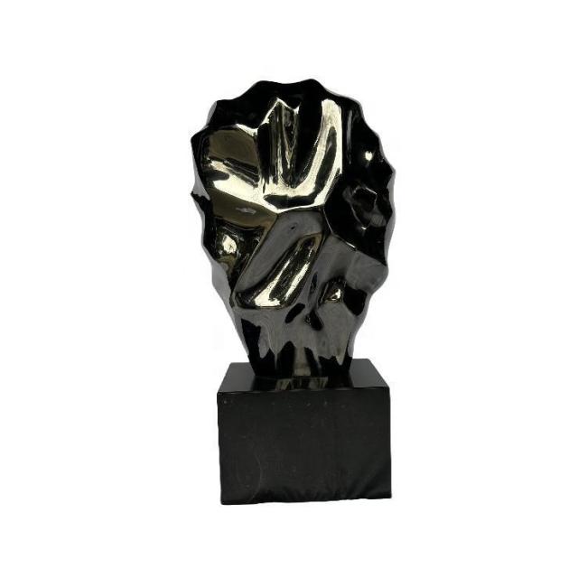 Modern art metal ornaments lawn polished stainless steel garden abstract sculpture