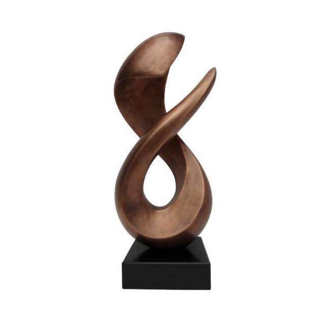 Modern art metal ornaments lawn polished stainless steel number 8 shape garden abstract sculpture