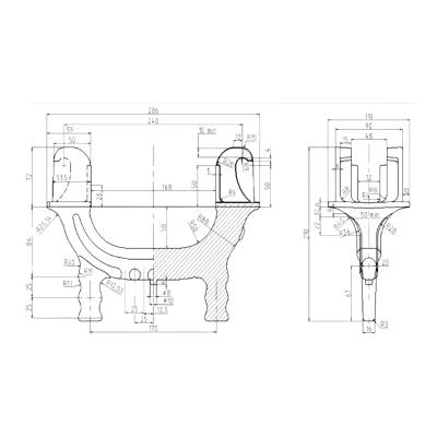 China GOST Integral Casting Railway Shoulder for APC-4 Rail Clip for sale