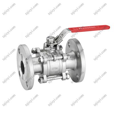 China 3 Pcs Non-retention Ptfe Seat 3 Inch Stainless Steel Ball Valve for sale