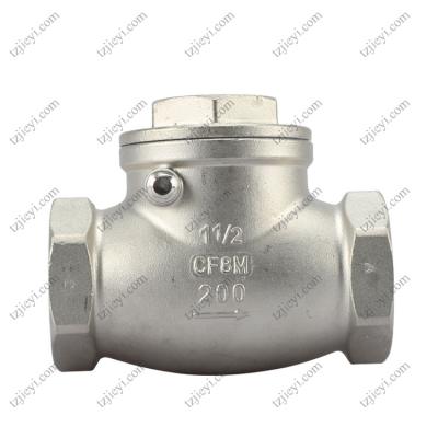 China 304 stainless steel horizontal check valve internal thread check valve DN25 swing check valve for sale