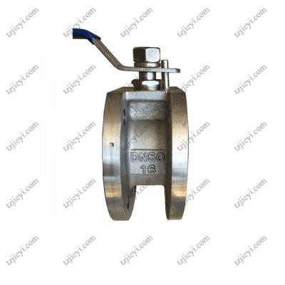 China Investment Casting Stainless Steel Plat Wafer Type Floating Ball Valve PN10 DN40/50 for sale