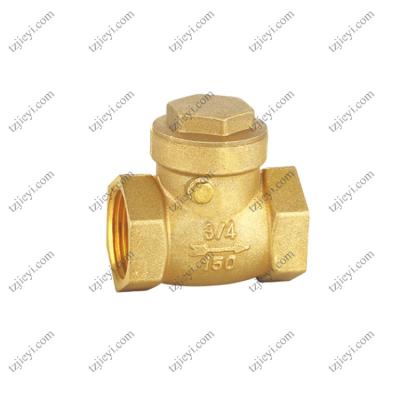 China DN50 female thread WOG200 brass horizontal non-return swing check valve manufacturer for sale
