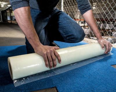 China 0.075mm SGS User Friendly Plasticover Temporary Carpet Plastic Floor Protector for sale