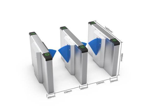 Quality Stainless Steel SUS304 Swing Turnstiles Floor Mounted With Adjustable Gate Opening Speed for sale