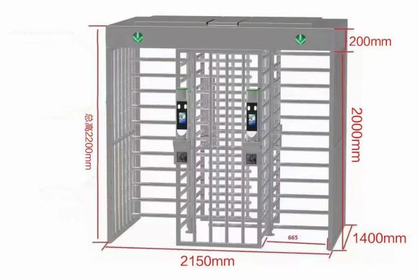 Quality Face Recognition Turnstile Barrier Gate System Access Control Full Height for sale