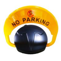 Quality Yellow Remote Control Parking Barrier , Smart Car Parking Space Lock Bollard for sale