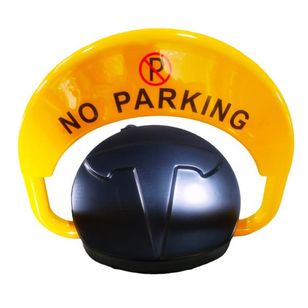 Quality Yellow Remote Control Parking Barrier , Smart Car Parking Space Lock Bollard for sale