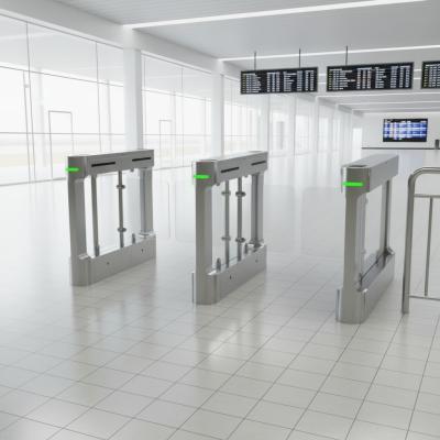 China Anti Pinch Turnstile Flap Barrier Gate ,  Facial Recognition Turnstile With Counting Function for sale