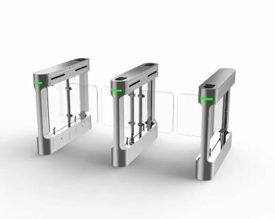 China Anti Tailgating Facial Recognition Gate , Stainless Steel Flap Barrier Gate Entrance for sale